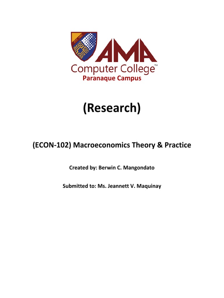 Econ 102 Research | PDF | Public Finance | Economy Of The United States