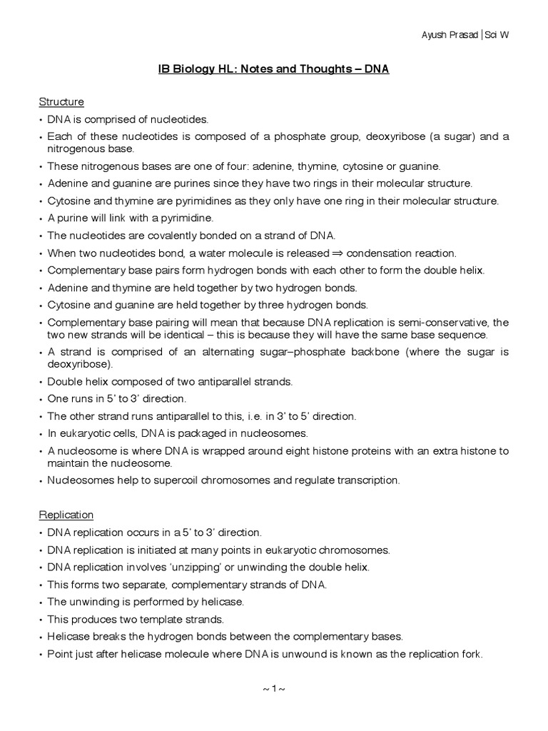 DNA in Brief PDF | PDF | Translation (Biology) | Dna Replication