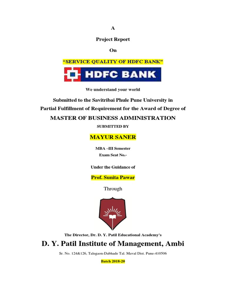 HDFC Sip Project | PDF | Survey Methodology | Sampling (Statistics)