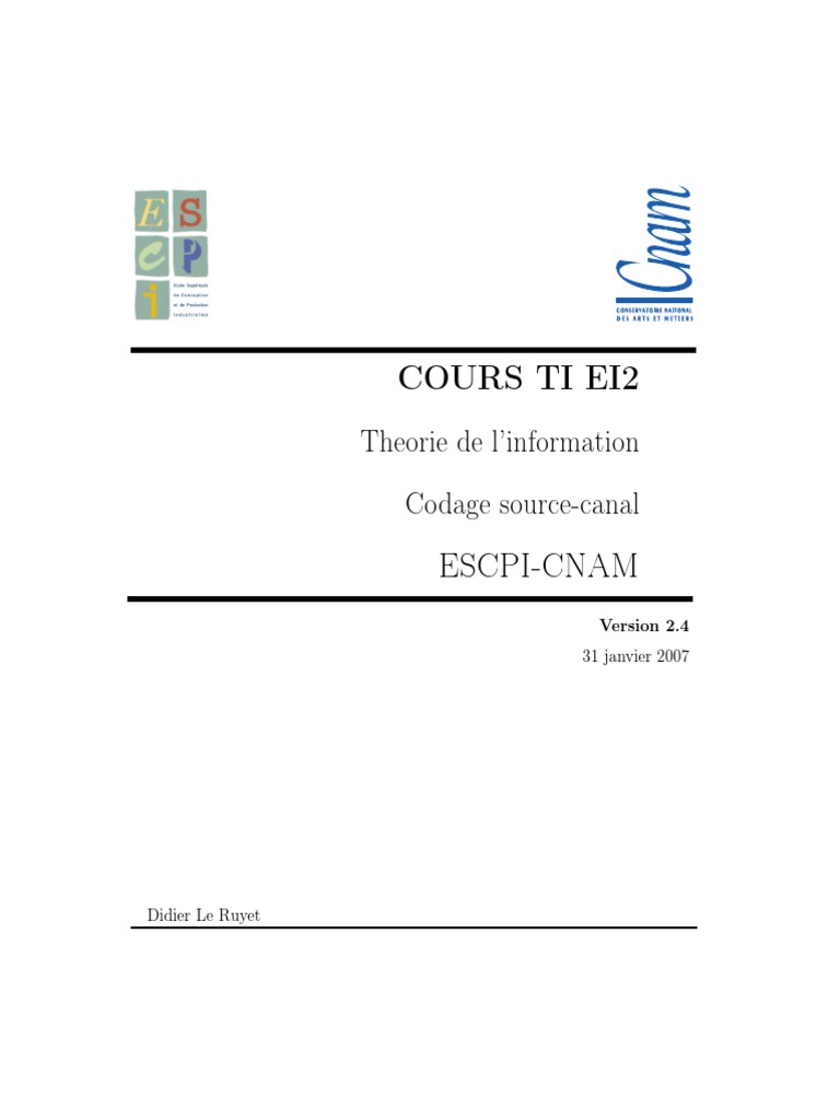 Théorie de L'information Et Codage | PDF