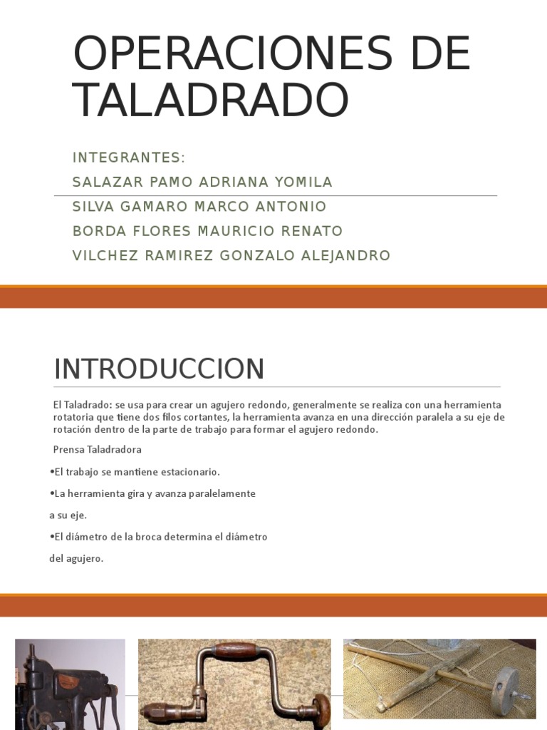 Operaciones de Taladrado | PDF | Perforar | Equipo