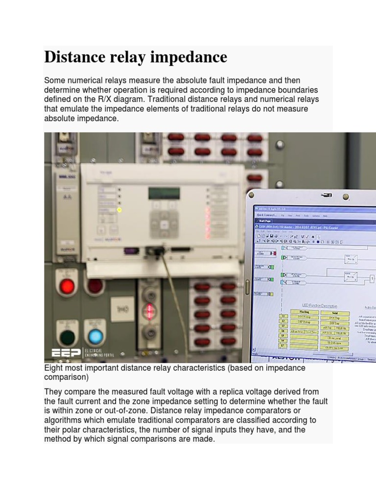 Distance Protection | PDF | Electrical Impedance | Relay