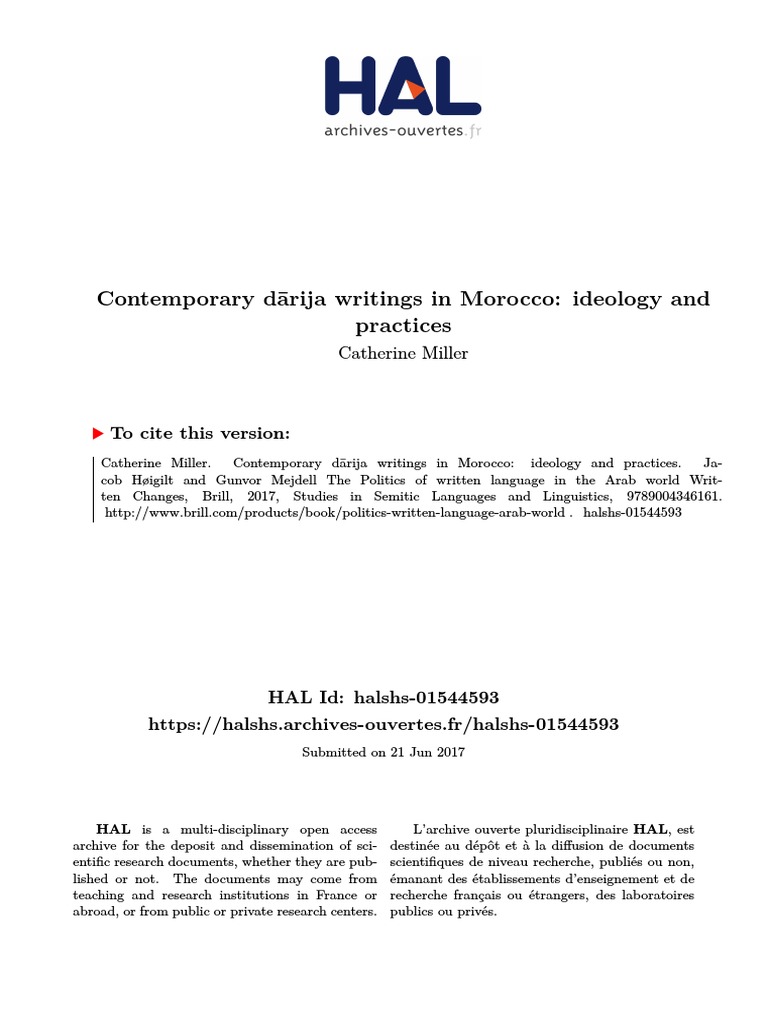 Writing Morocco | PDF | Arabic | Morocco