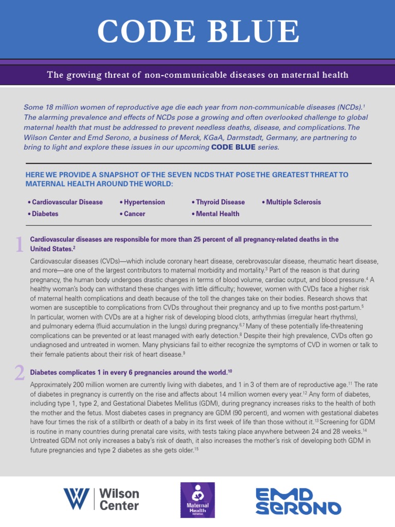 Code Blue: The Growing Threat of Non-Communicable Diseases On Maternal ...
