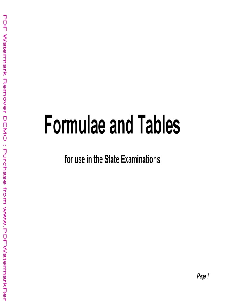 Formulas y Tablas | PDF | Trigonometric Functions | Sine