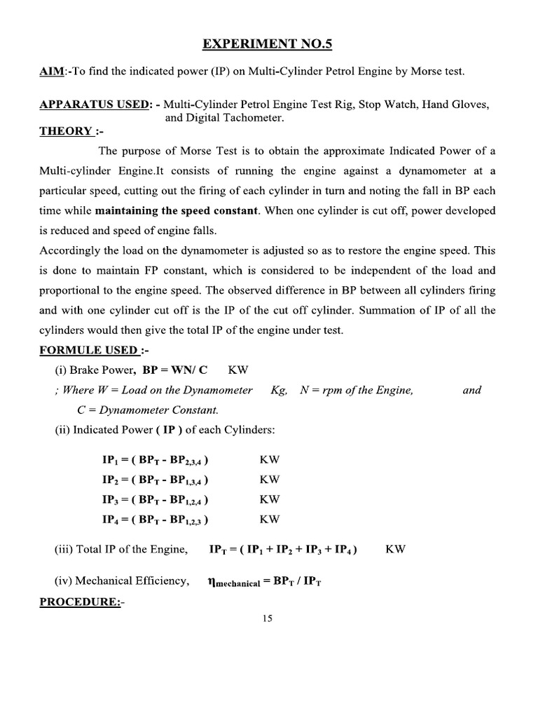 Morse Test Experiment PDF | PDF