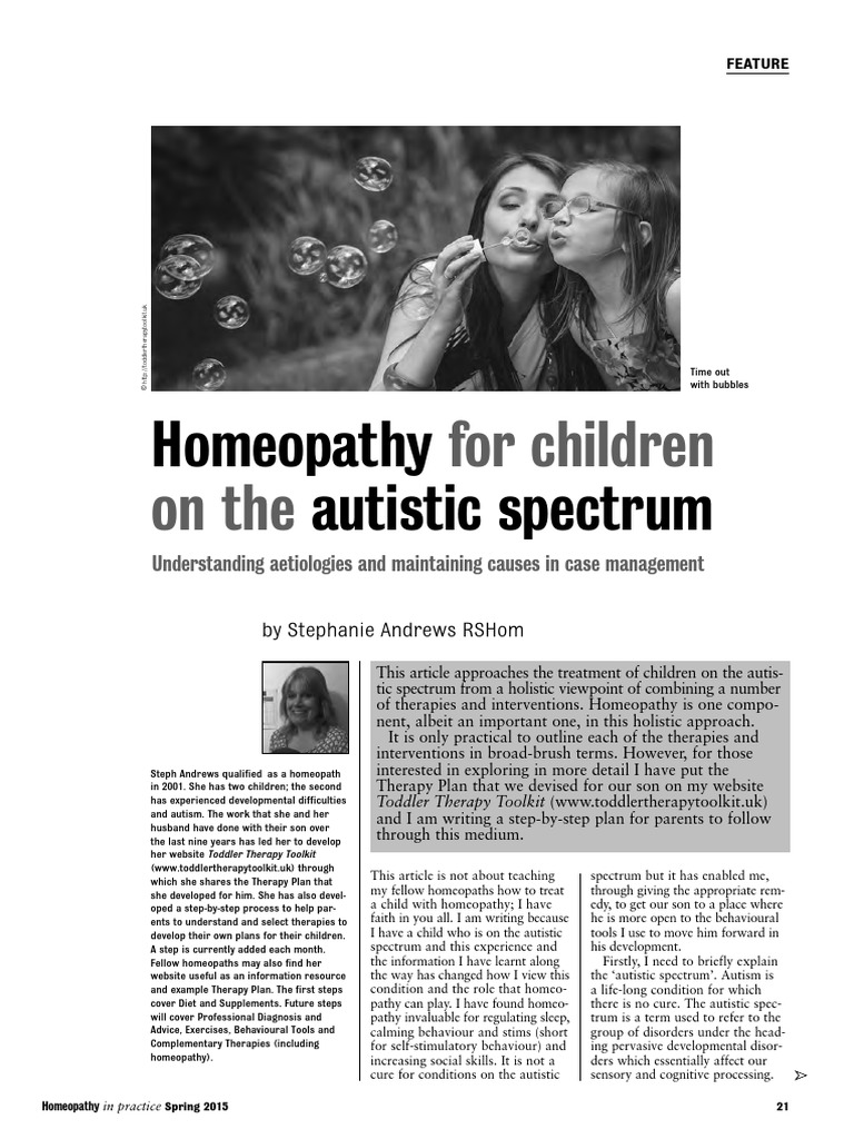 Homeopathy For Children On The Autistic Spectrum Stephanie Andrews ...