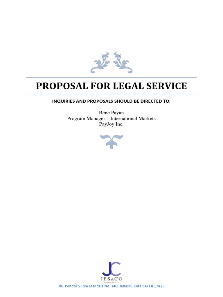 20 - Proposal For Legal Service | PDF | Financial Transaction | Credit