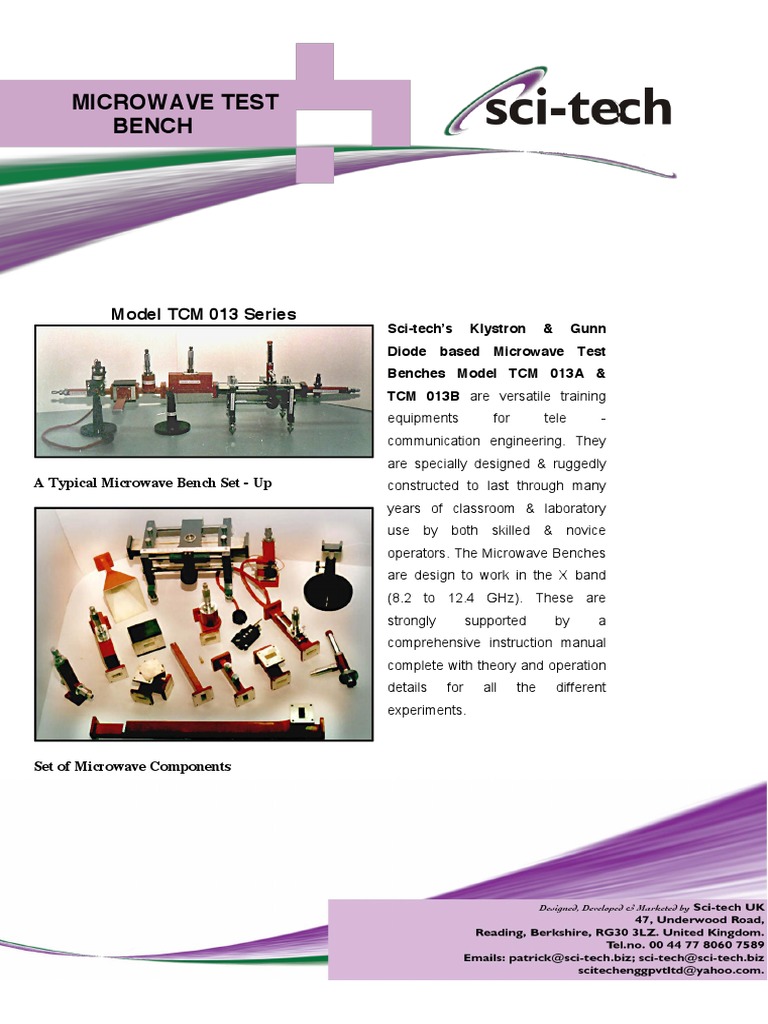 Microwave Test Bench | PDF | Microwave | Waveguide