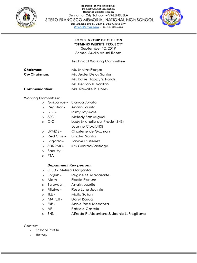 Sitero Francisco Memorial High School Overview | PDF