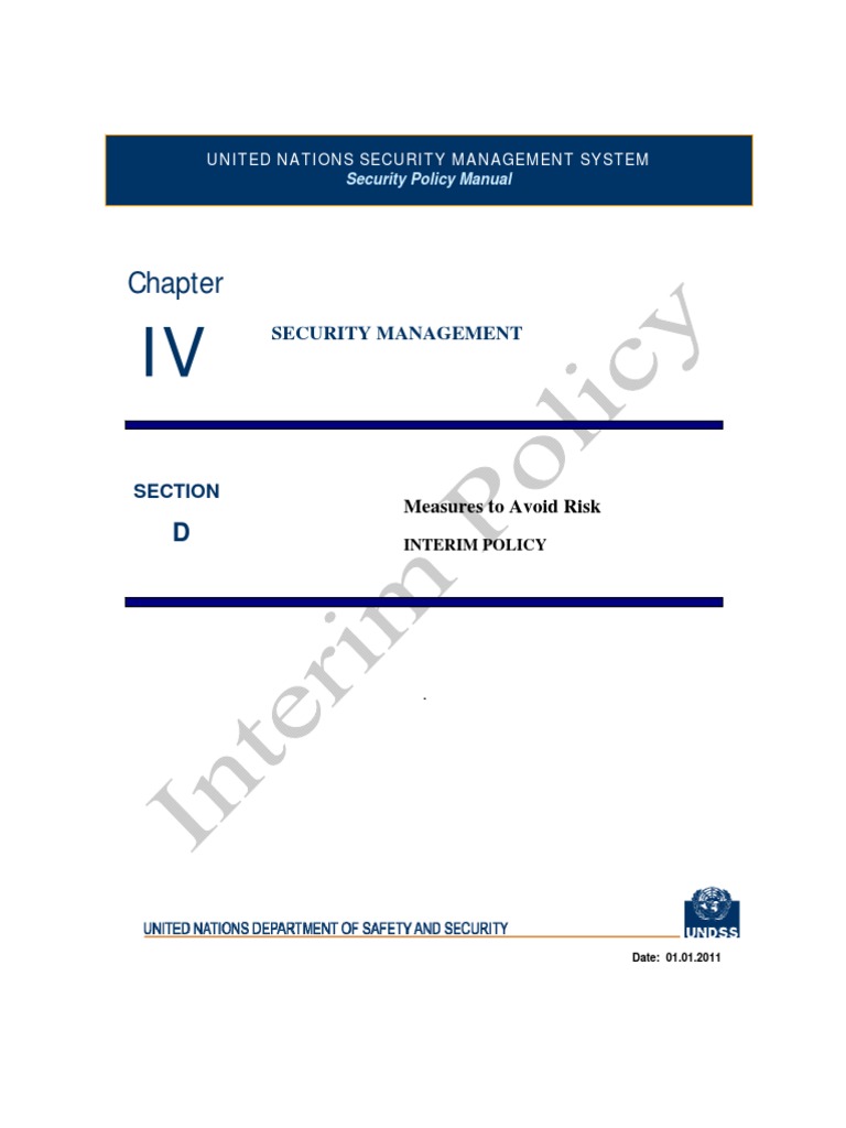 United Nations Security Management System | PDF | Security Clearance | Risk