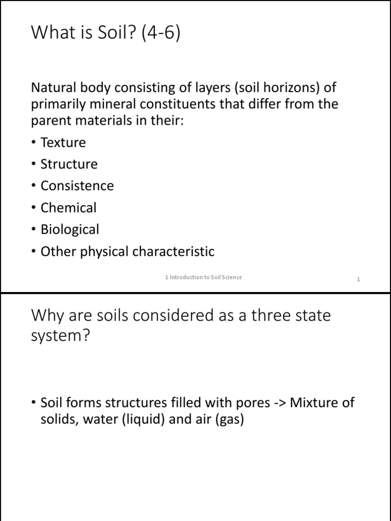 What Is Soil? (4-6) : 1 Introduction To Soil Science 1 | PDF | Soil ...
