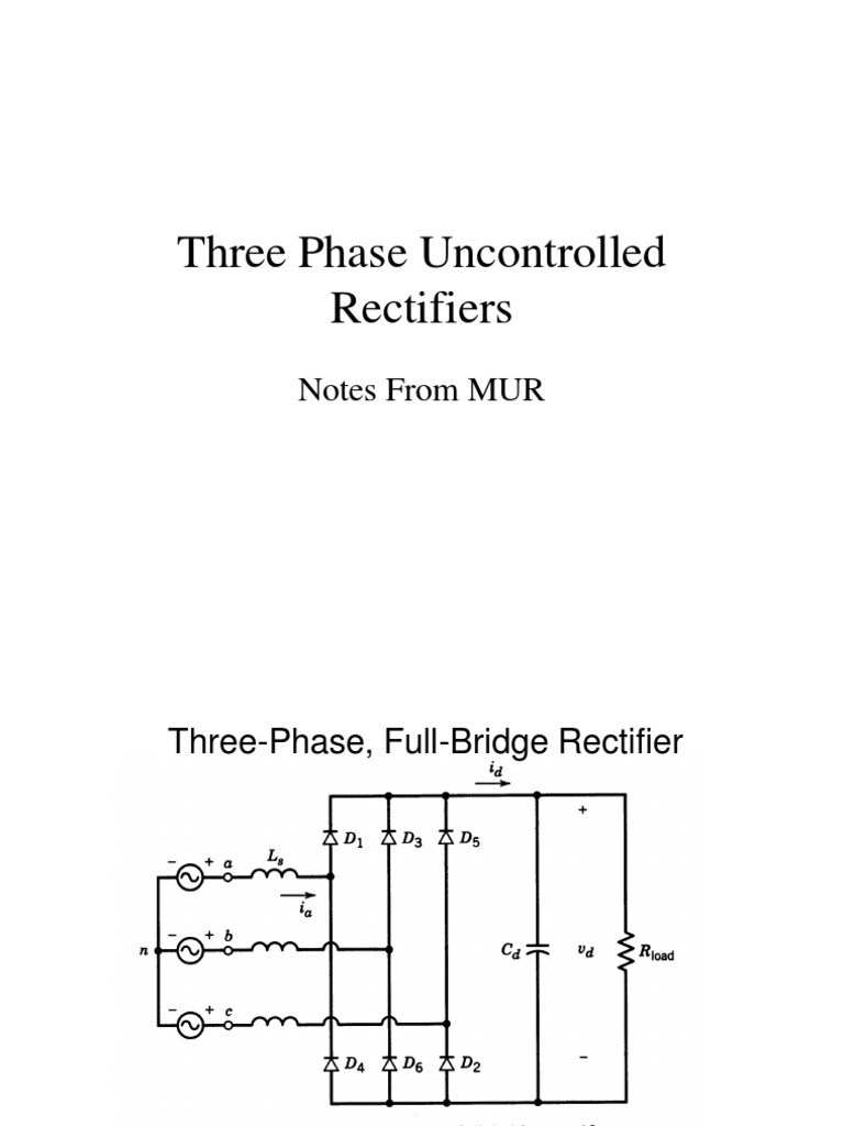 Three Phase Uncontrolled Rectifiers PDF | PDF