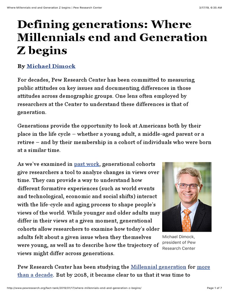 Defining Generations | PDF | Millennials | Adolescence Defining Generations | PDF | Millennials | Adolescence