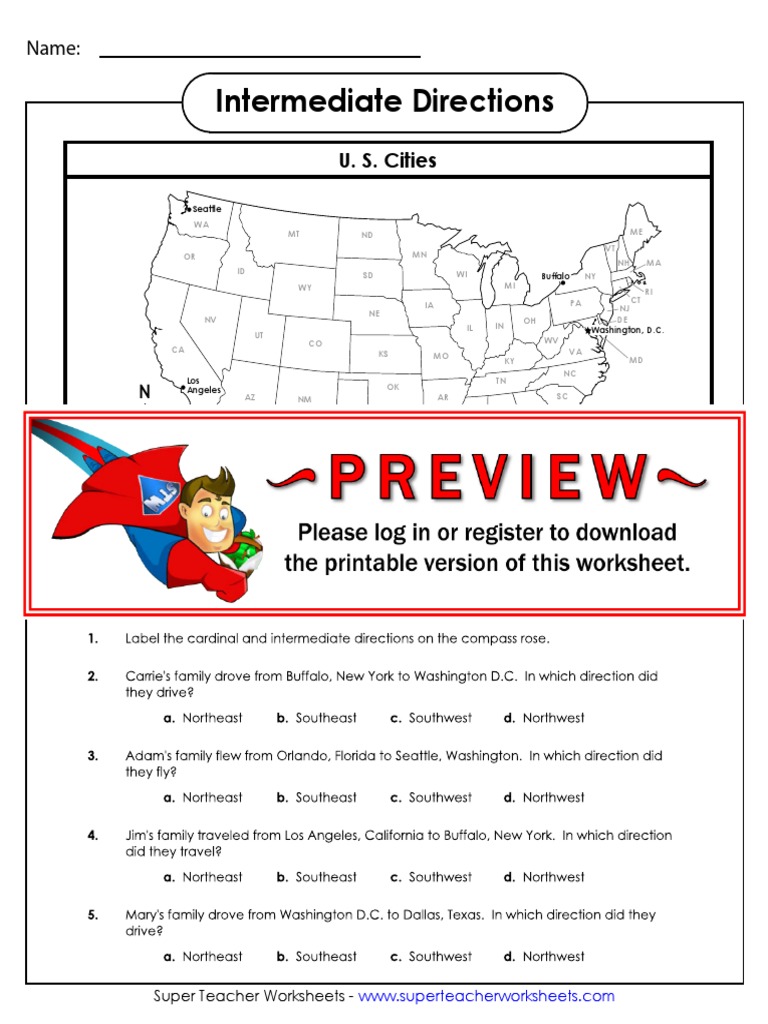 Intermediate Directions: U. S. Cities | PDF | Sports
