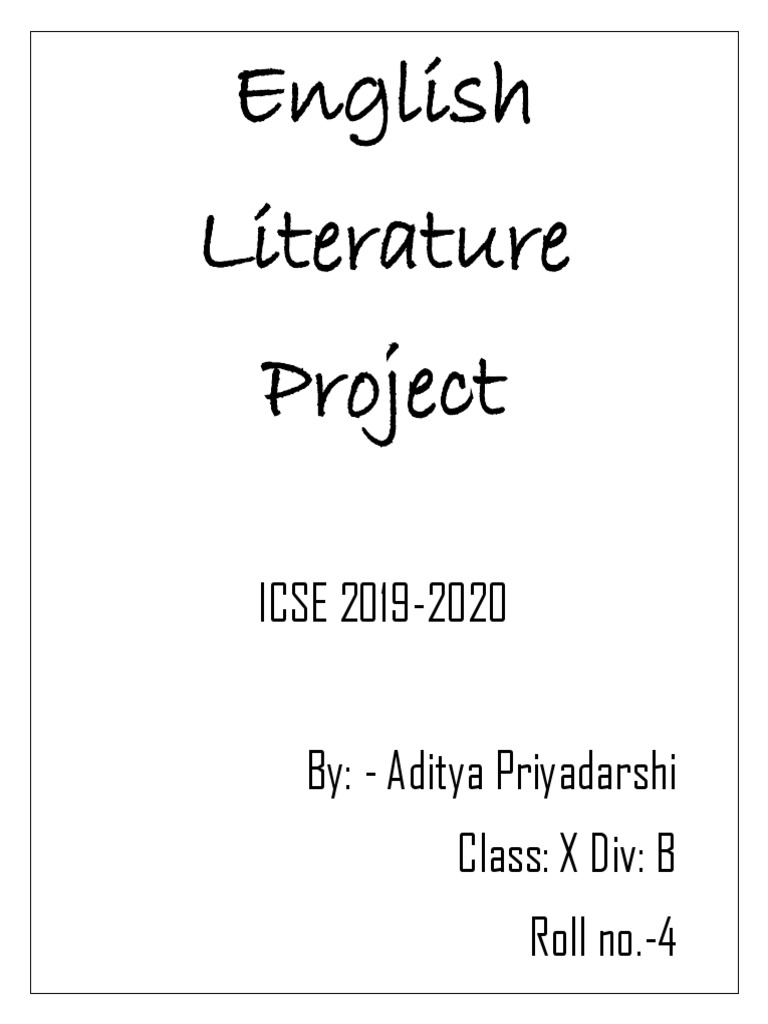 Icse Project | PDF