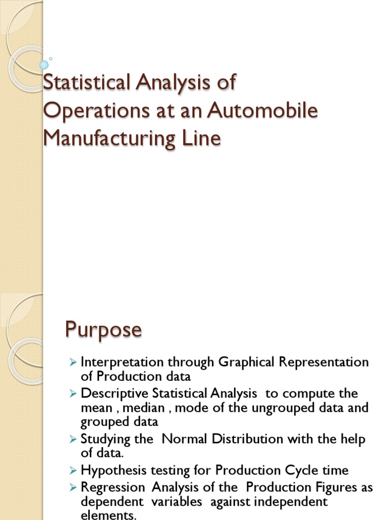 Statistical Analysis of Auto Production Data | PDF | Skewness | Errors ...