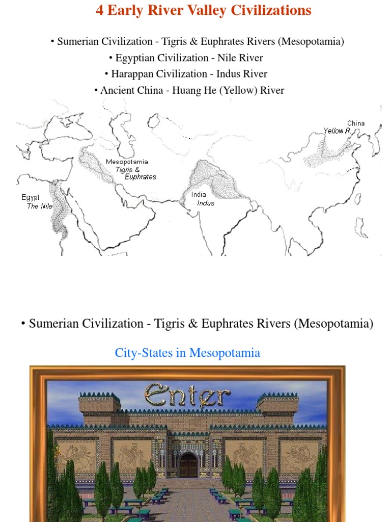 Sumerian Civilization - Tigris & Euphrates Rivers (Mesopotamia ...