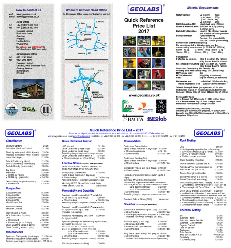 Geolabs | PDF | Mechanics | Chemical Product Engineering