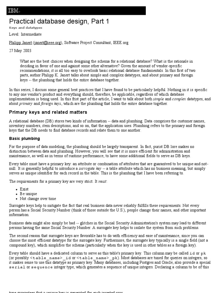 Practical Database Design | PDF | Relational Database | Databases