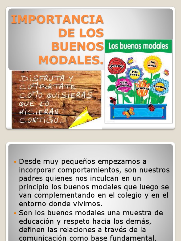 Importancia de Los Buenos Modales | PDF | Aprendizaje | Sicología