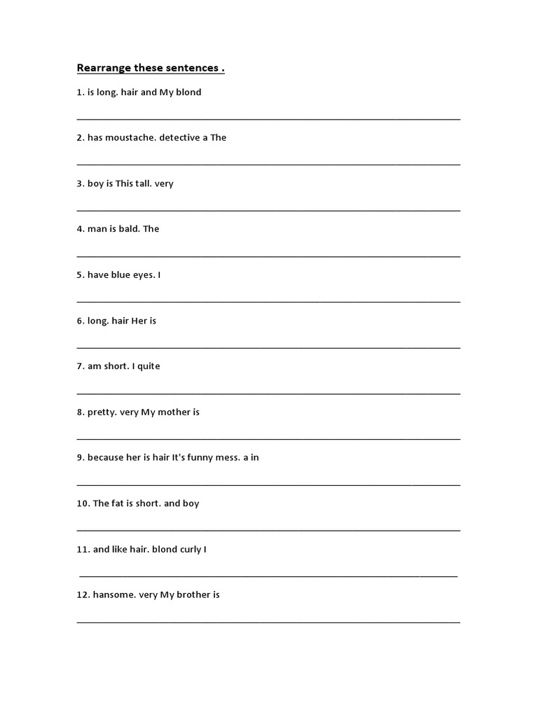 Rearrange Sentences | PDF | Career & Growth | Language Arts & Discipline