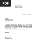 Banco Banrural Carta | PDF