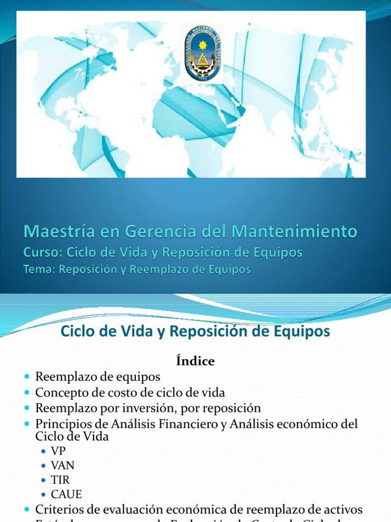 Análisis de Reemplazo de Equipos | PDF | Tasa interna de retorno ...