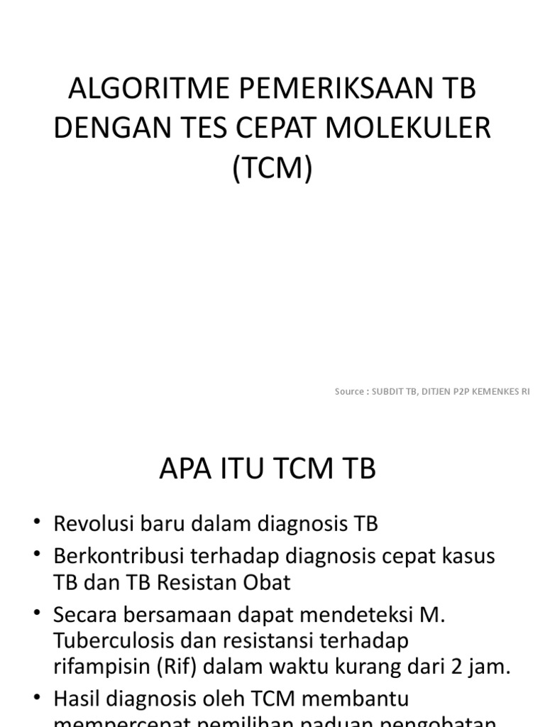 Algoritme Pemeriksaan Tb Tb Ro Ws Tcm2019 Pdf
