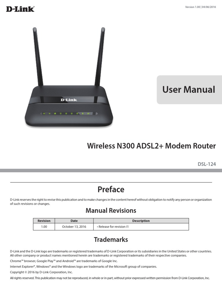 User Manual: Wireless N300 ADSL2+ Modem Router | Download Free PDF | Ip ...
