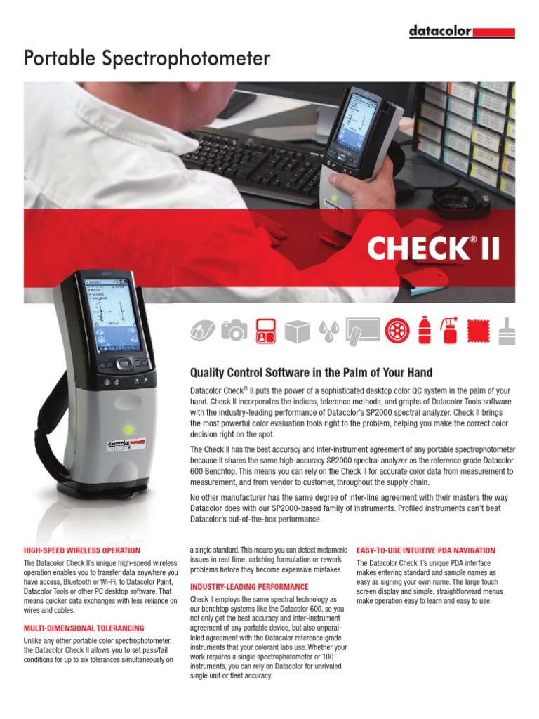 Datacolor Portable Spectrophotometers | PDF | Personal Digital ...