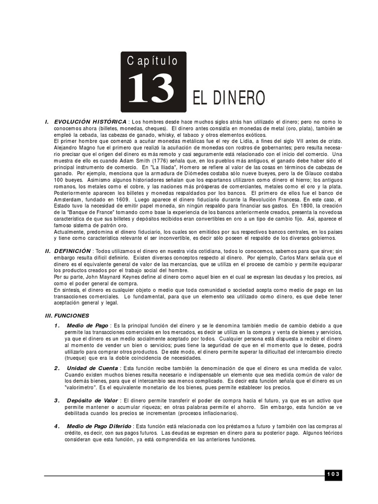Evolución y funciones del dinero | PDF | Oferta de dinero | Dinero