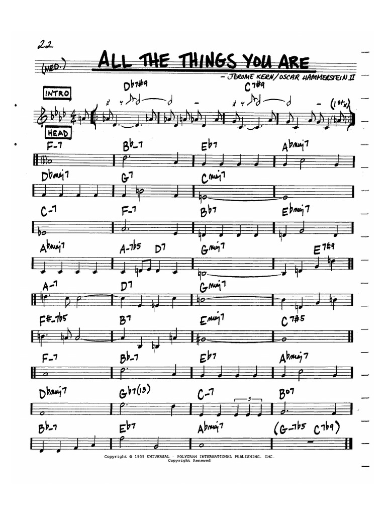 All The Things You Are | PDF