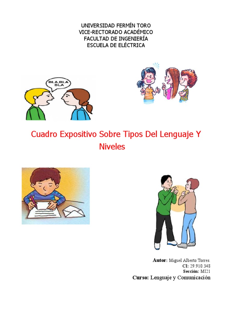 Cuadro Expositivo de Los Tipos Del Lenguaje. | PDF | Dialecto ...