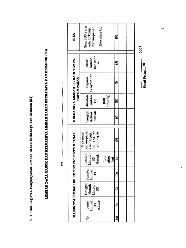 Logbook Limbah B3 | PDF
