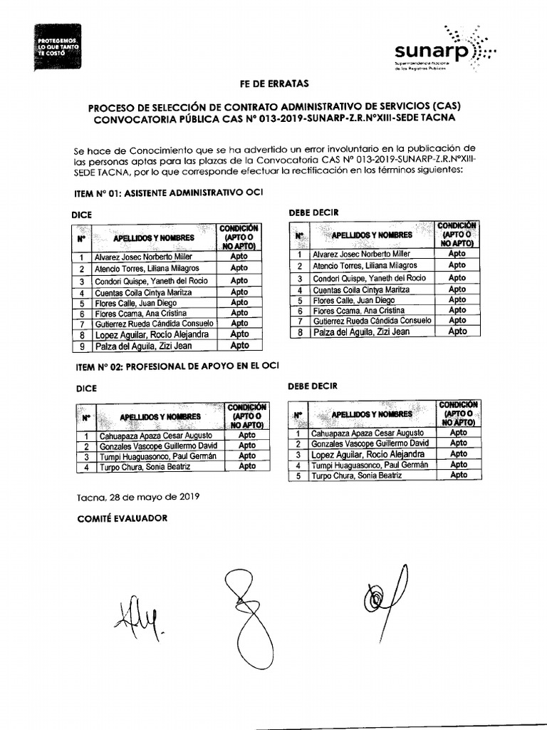 Ejemplo de Fe de Erratas | PDF