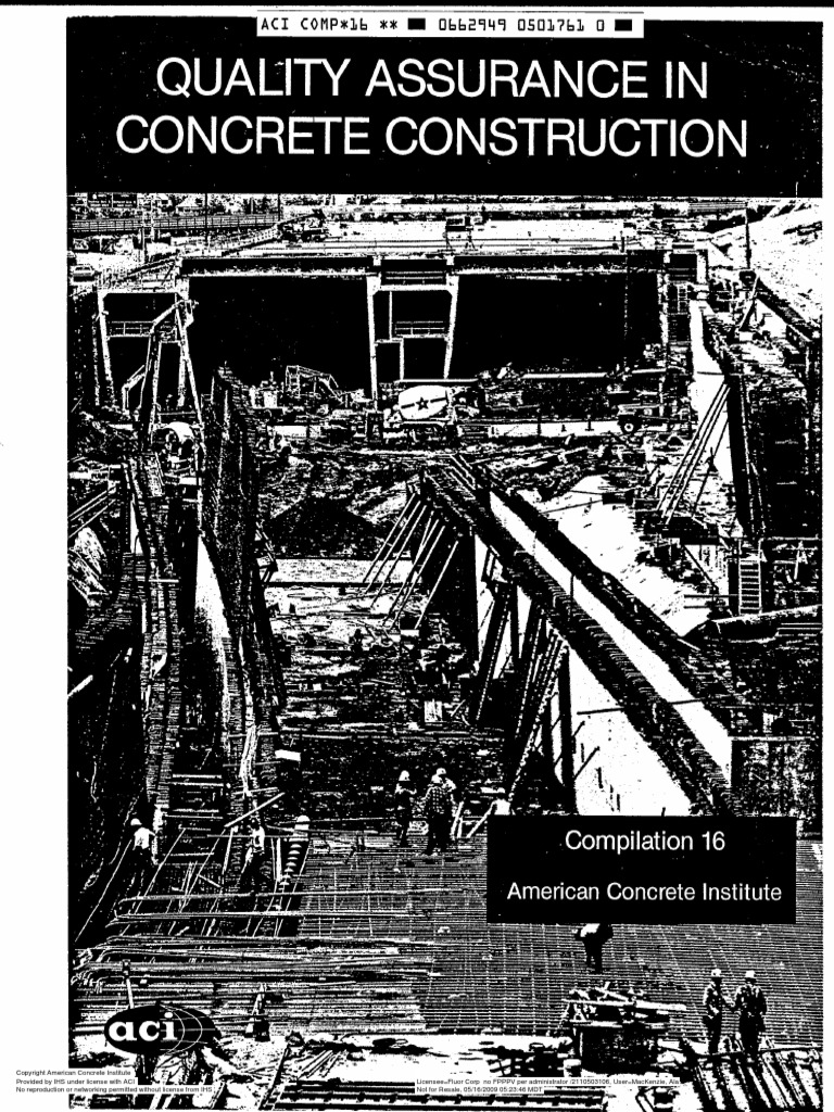 Quality Assurance in Concrete Construction | PDF | Concrete ...