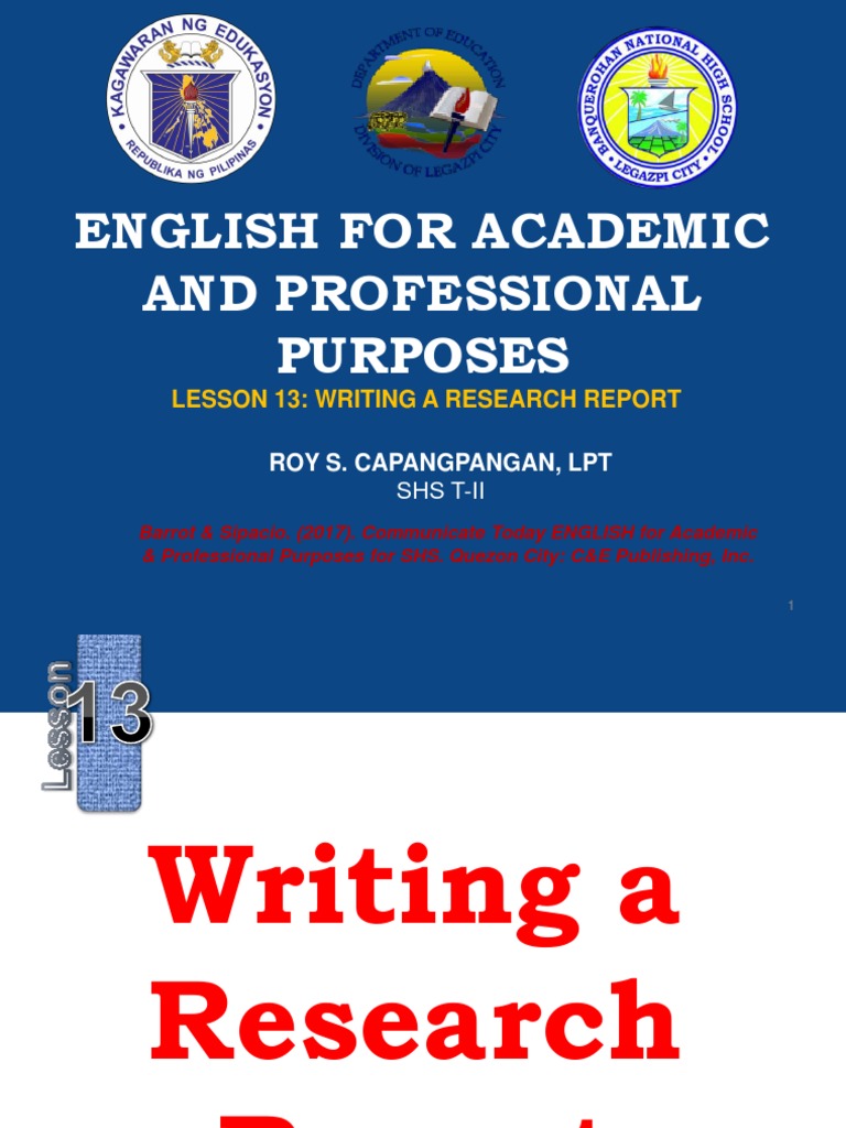 EAPP Lesson 13 | PDF | Data | Survey Methodology