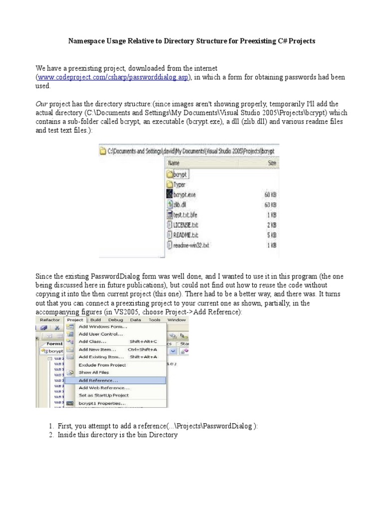 Namespace Usage Relative To Directory Structure For Preexisting C# ...