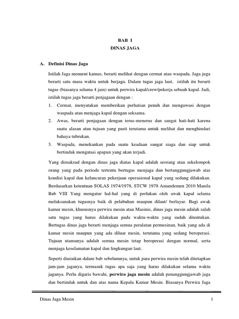 Isi Buku Dinas Jaga, Keselamatan Dan Prosedur Darurat | PDF