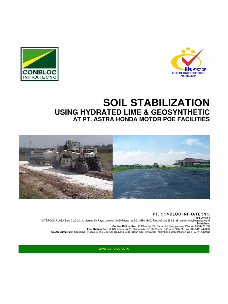 Soil Stabilization: Using Hydrated Lime & Geosynthetic | PDF | Soil | Road