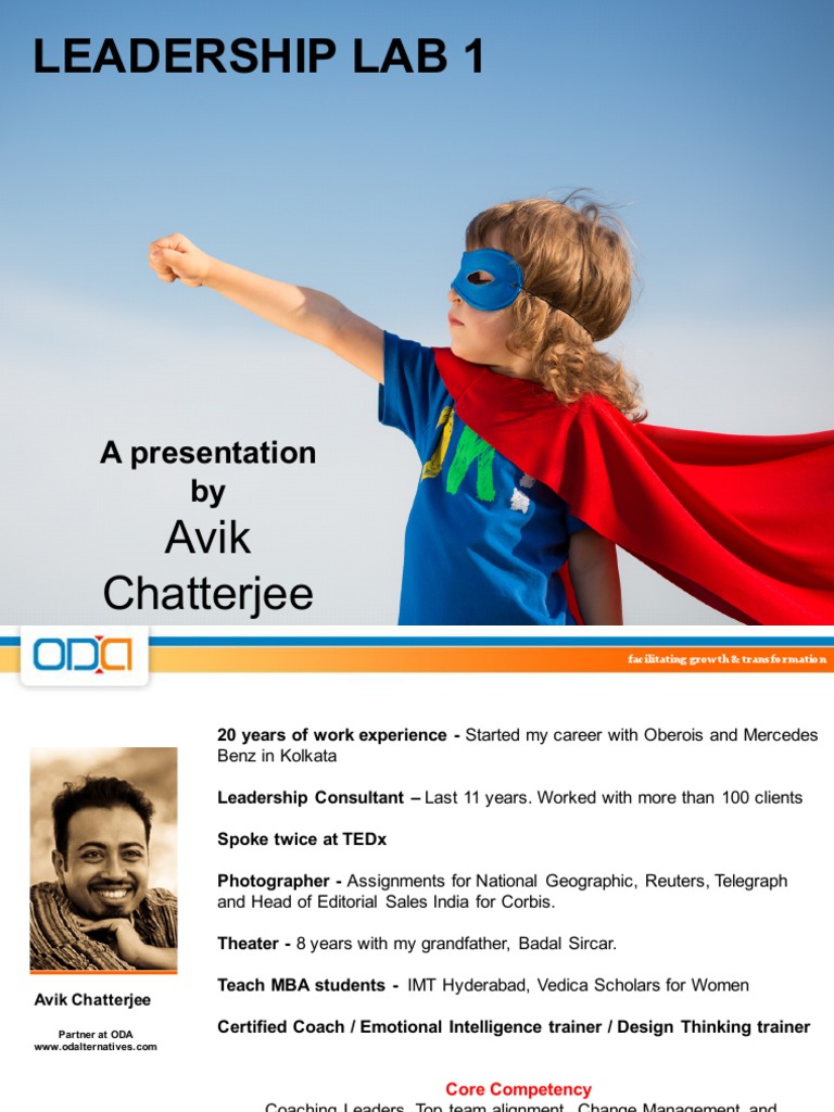 Leadership Lab 1: Avik Chatterjee | PDF | Organization Development ...