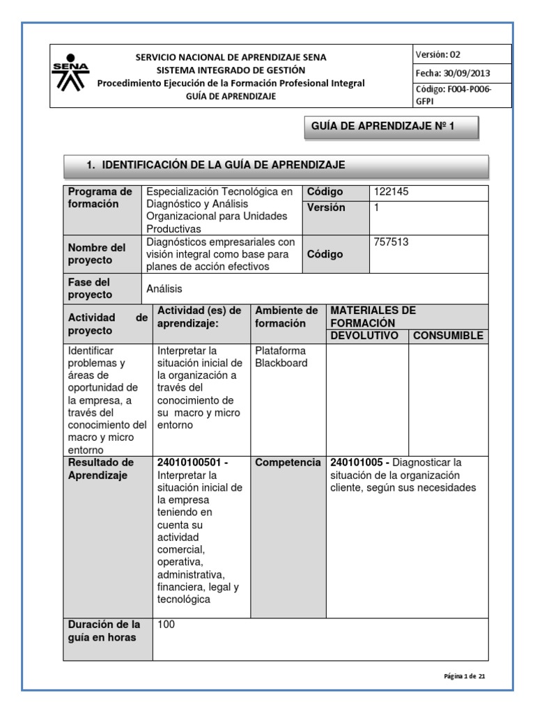 Guía Didáctica Actividad de Aprendizaje 1 PDF | PDF | Pequeñas y ...
