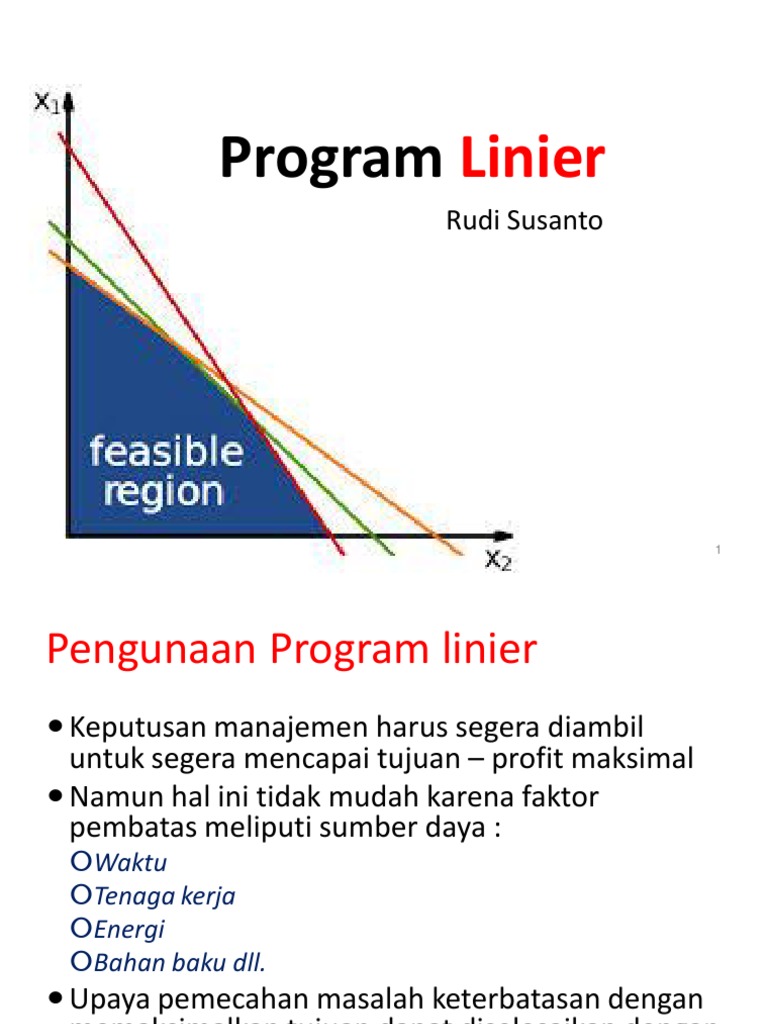 2 Program Linier Metode Grafik PDF | PDF