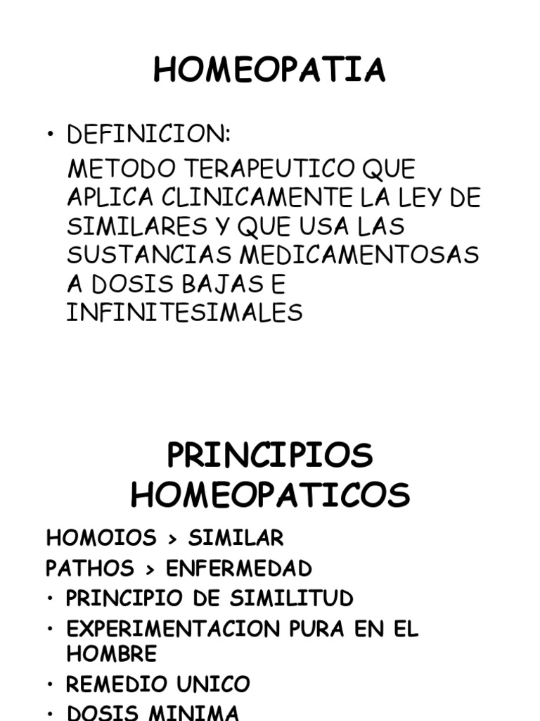 Principios y aplicaciones de la homeopatía | PDF | Homeopatía | Influenza