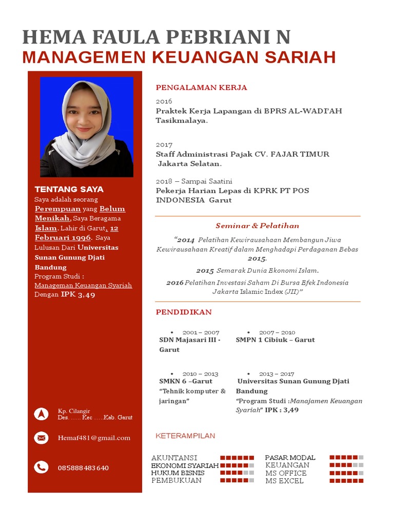 Contoh CV Hema | PDF