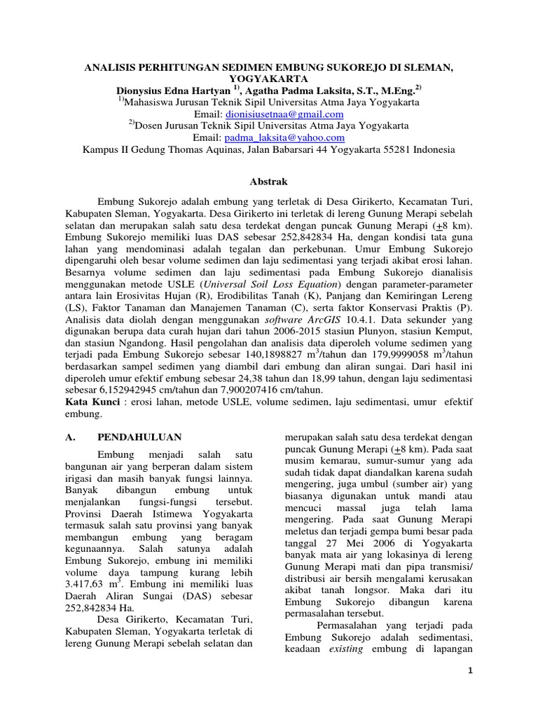 Analisis Sedimentasi Dengan Metode USLE | PDF