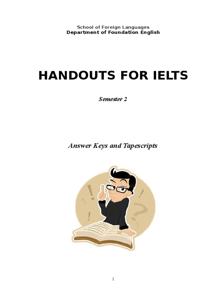Handouts For IELTS - Answer Keys | PDF | Survey Methodology | Memory