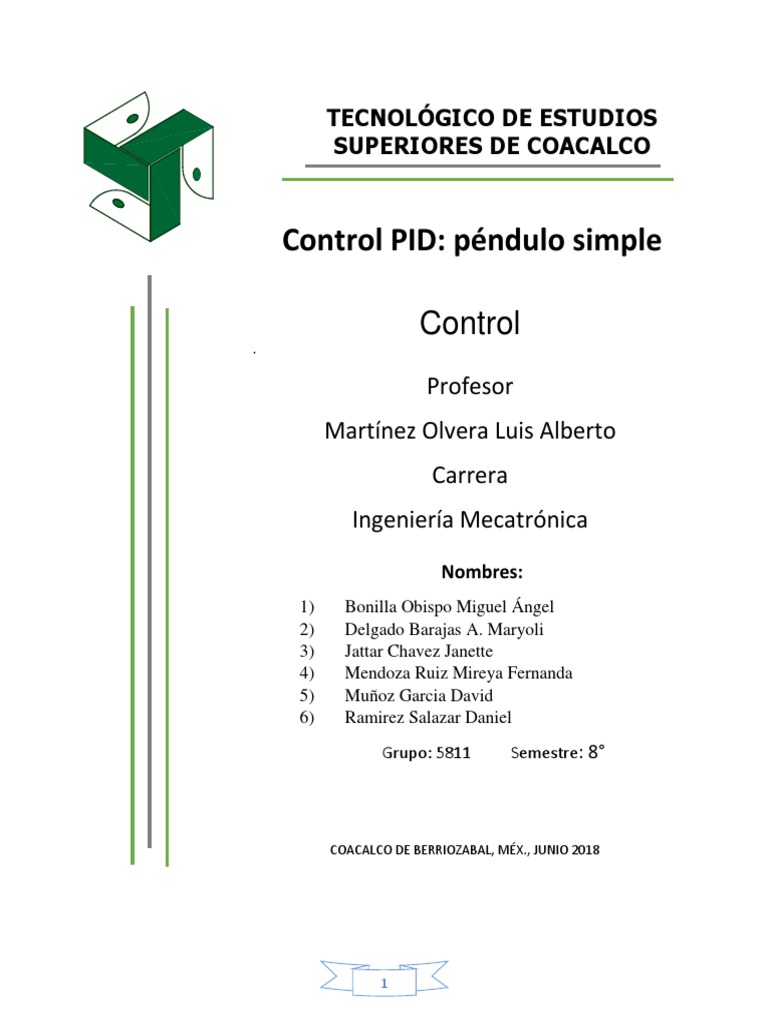 Control PID con Péndulo Invertido Arduino | PDF | Ingeniería de ...
