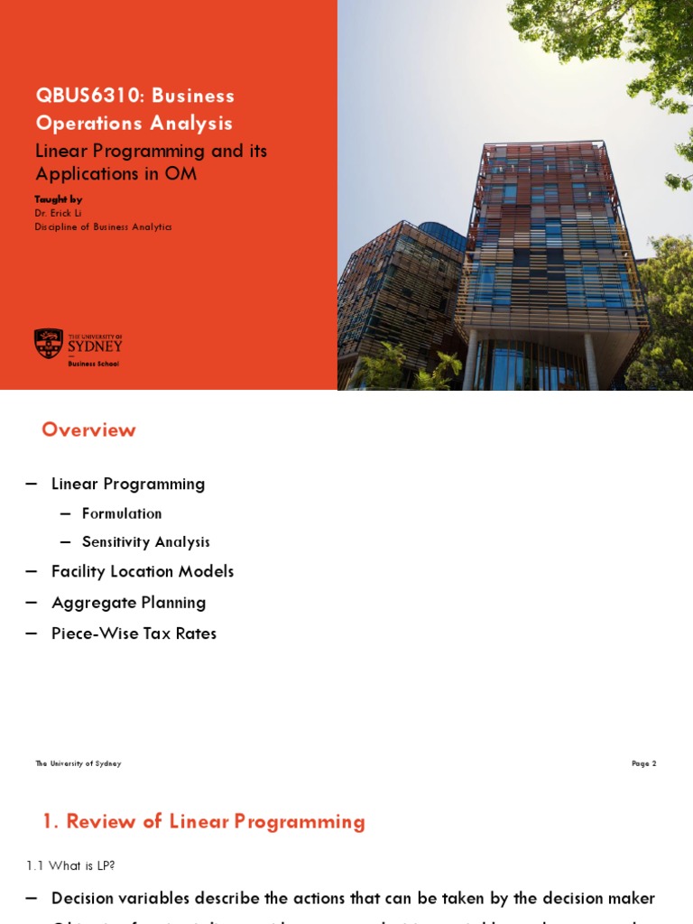 2017 Qbus6310 6 LP | PDF | Linear Programming | Sensitivity Analysis